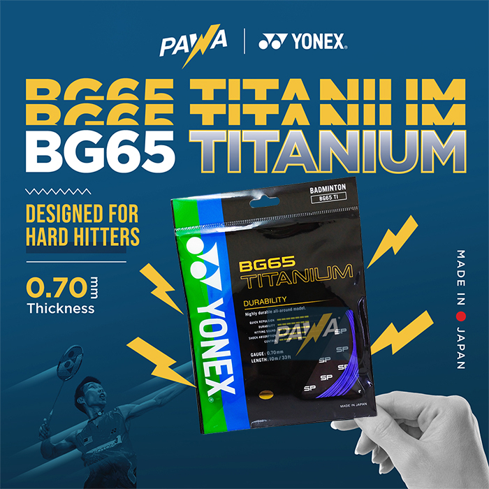 Yonex BG 65 BG65 Titanium TI Ti Badminton String (100% Original Sunrise) 0.7MM Durable | Shopee ...