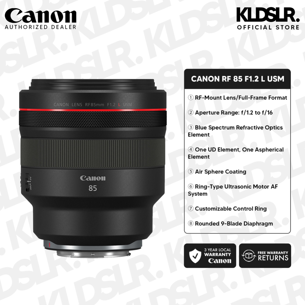 [READY STOCK] Canon RF 85mm F1.2 L USM Lens (Canon Malaysia Warranty ...