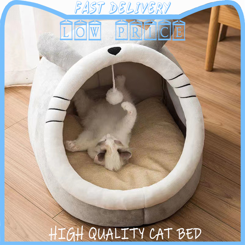 [Local Stock] Cat Bed Cat House Foldable with cushion Removable ...