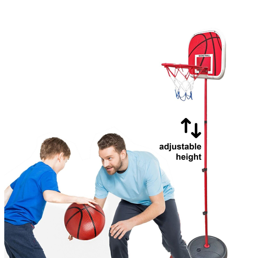 1.7m 170cm Children Basketball Hoop Net Backboard Stand Set Adjustable ...