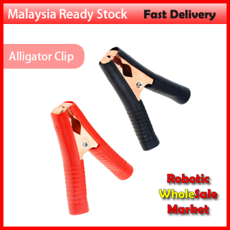 2Pcs large 100a crocodile alligator clips car battery chargers ...