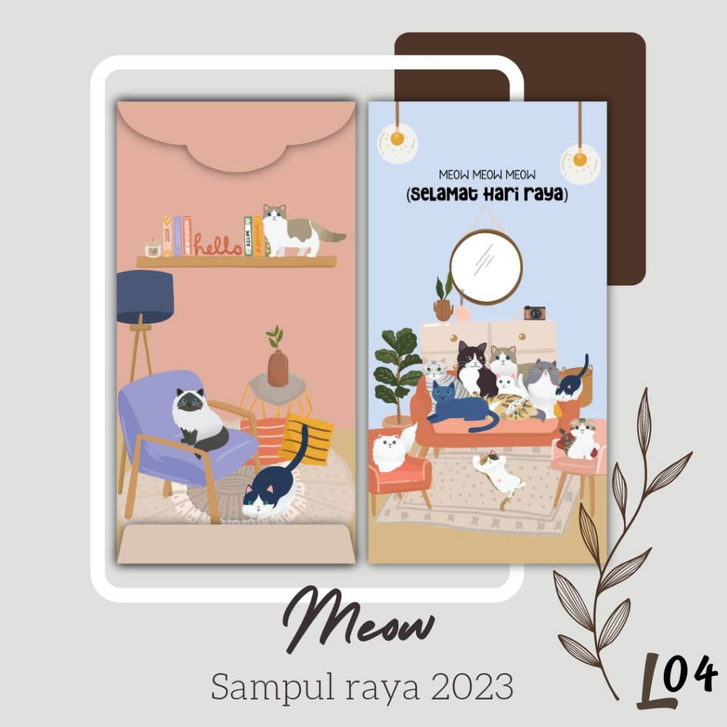 Kucing Meow Cat Dino Animal| Sampul Raya Sampul Duit Raya Money Packet ...