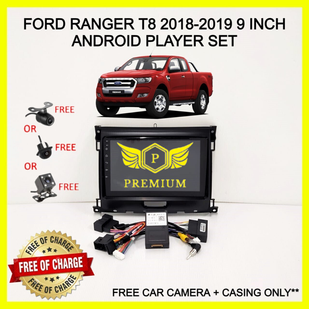 FORD RANGER T8 2018-2019 9 INCH ANDROID PLAYER SET (FREE CAR CAMERA ...
