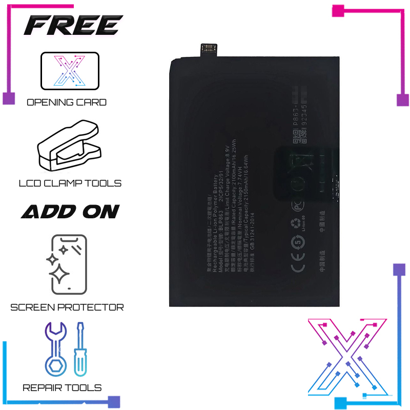 Battery BLP863 Compatible For Reno 6 5G CPH2251 (2100 mAh) | Shopee ...