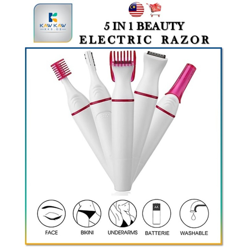 𝐊𝐊𝐒 𝟓 𝐢𝐧 𝟏 𝐁𝐞𝐚𝐮𝐭𝐲 𝐄𝐥𝐞𝐜𝐭𝐫𝐢𝐜 𝐑𝐚𝐳𝐨𝐫 🚚 Women Body Shaver Epilator Trimmer ...