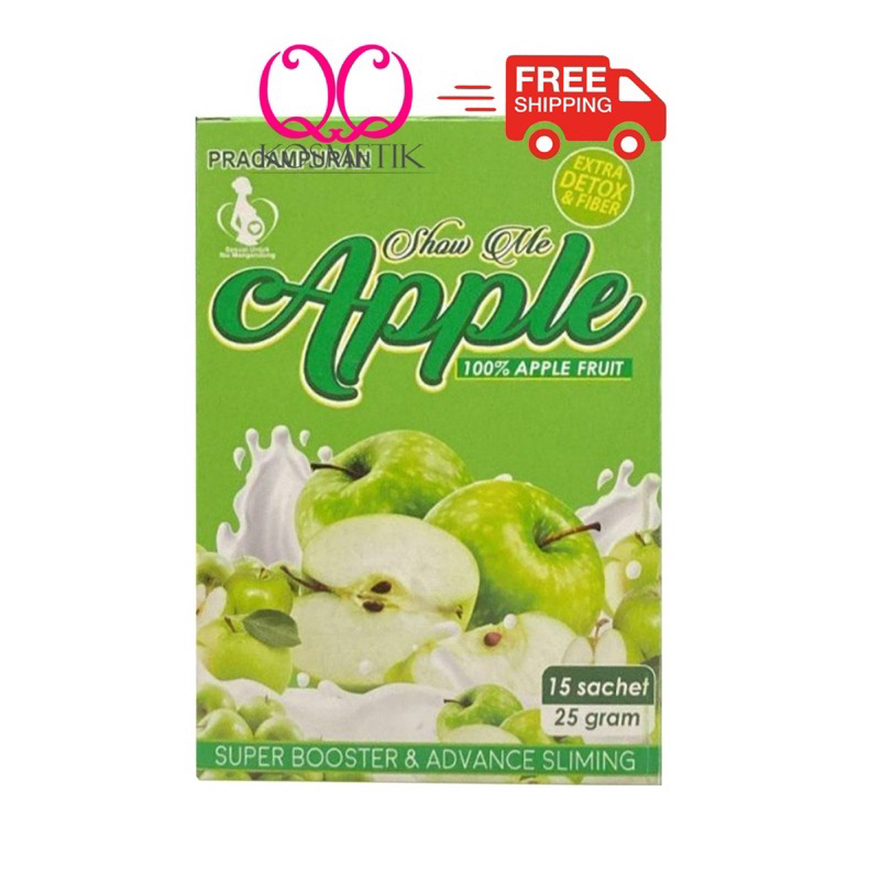 SHOW ME GREEN APPLE MILK 15 Sachet 25 gm 100% Apple Fruit Original HQ ...