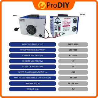 MS1224-30A Car Battery Charger 30A 6V 12 V 24V With Reverse Connection ...