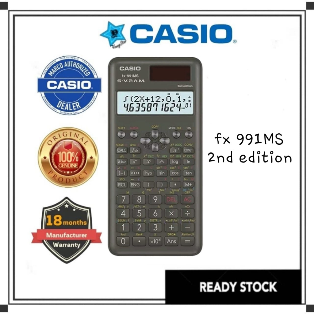 Casio Scientific Calculator FX-991MS2 Second Edition | Shopee Malaysia