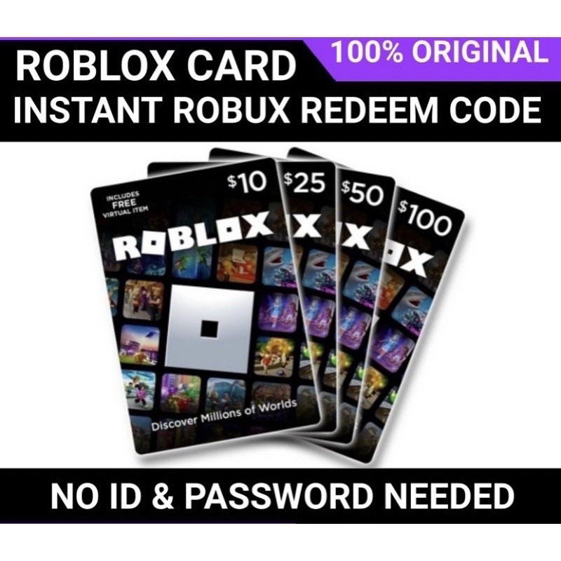 Ro-blox Ro-bux 100R$ - 400R$ Gift Card Code Ready Stock | Shopee Malaysia