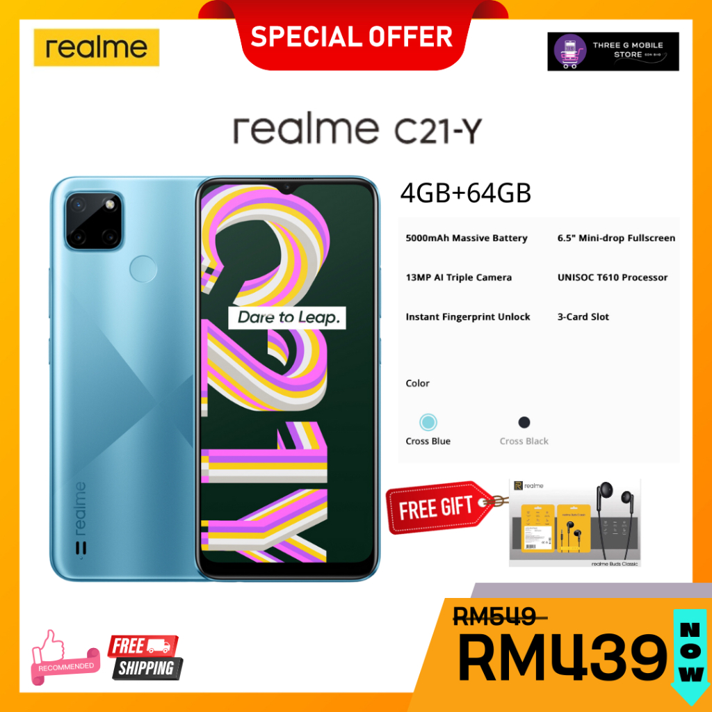 realme C21-Y (100%Original Malaysia) 4GB+64GB | 5000mAh Massive Battery ...