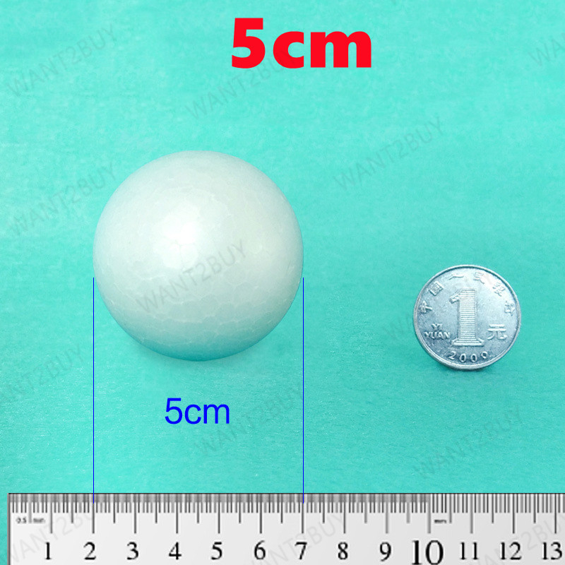 1-15cm DIY White Round Styrofoam Wedding Polystyrene Craft Foam Ball ...