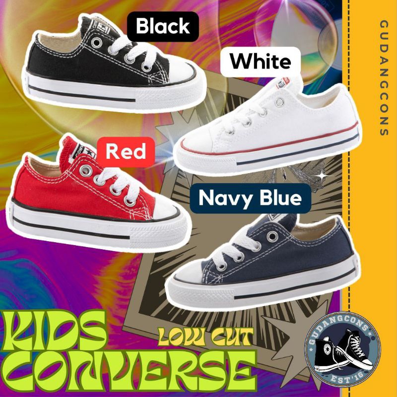 Converse Kids Low Cut - basic colour | Shopee Malaysia