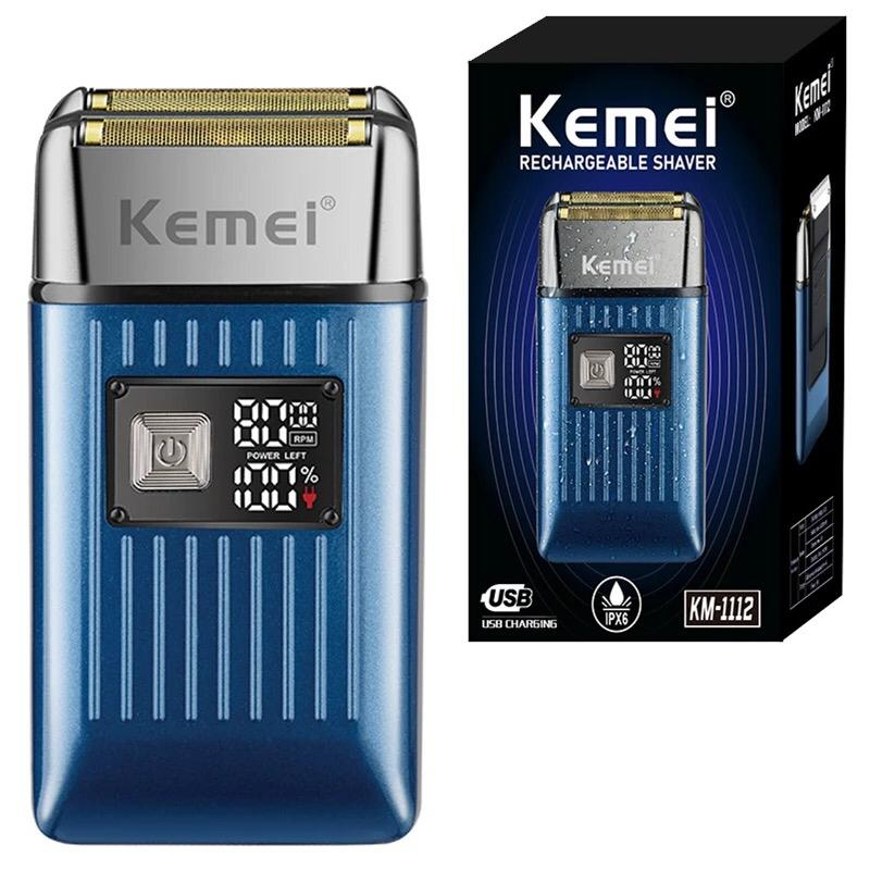 Kemei KM-1112 Rechargeable Hair Shaver For Men Beard Electric Razor Men ...