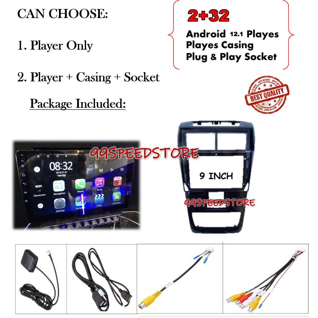 TOYOTA AVANZA 2019 9 INCH Android Player With Casing + Plug & Play ...