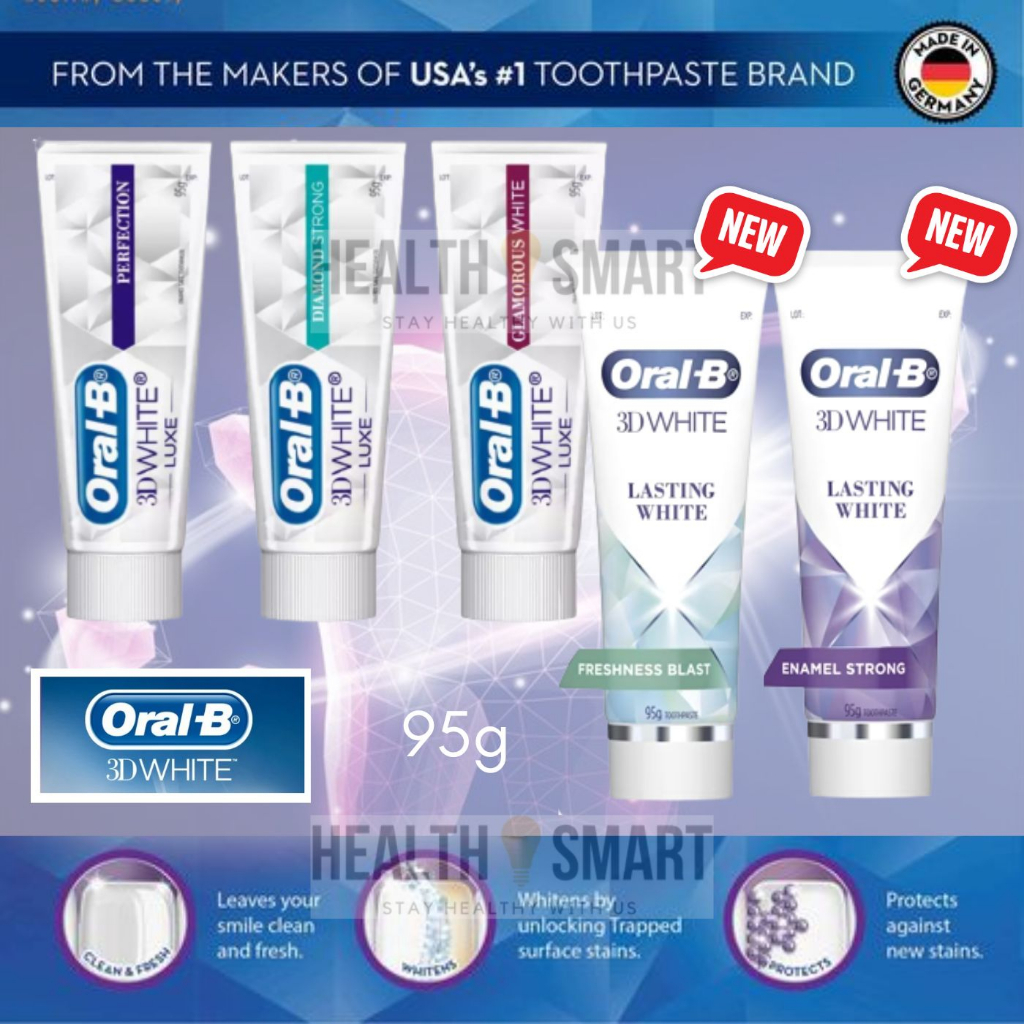 Oral-B 3D WHITE Luxe Diamond Strong/ Glamorous White/ Perfection ...