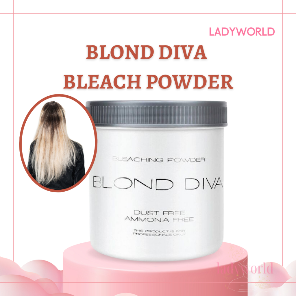 Blond Diva Bleach Powder White Amonnia-Free Hair Bleaching Salon Barber ...