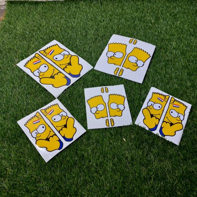 Simpson peeking mirror sticker sticker motor stiker cermin | Shopee ...