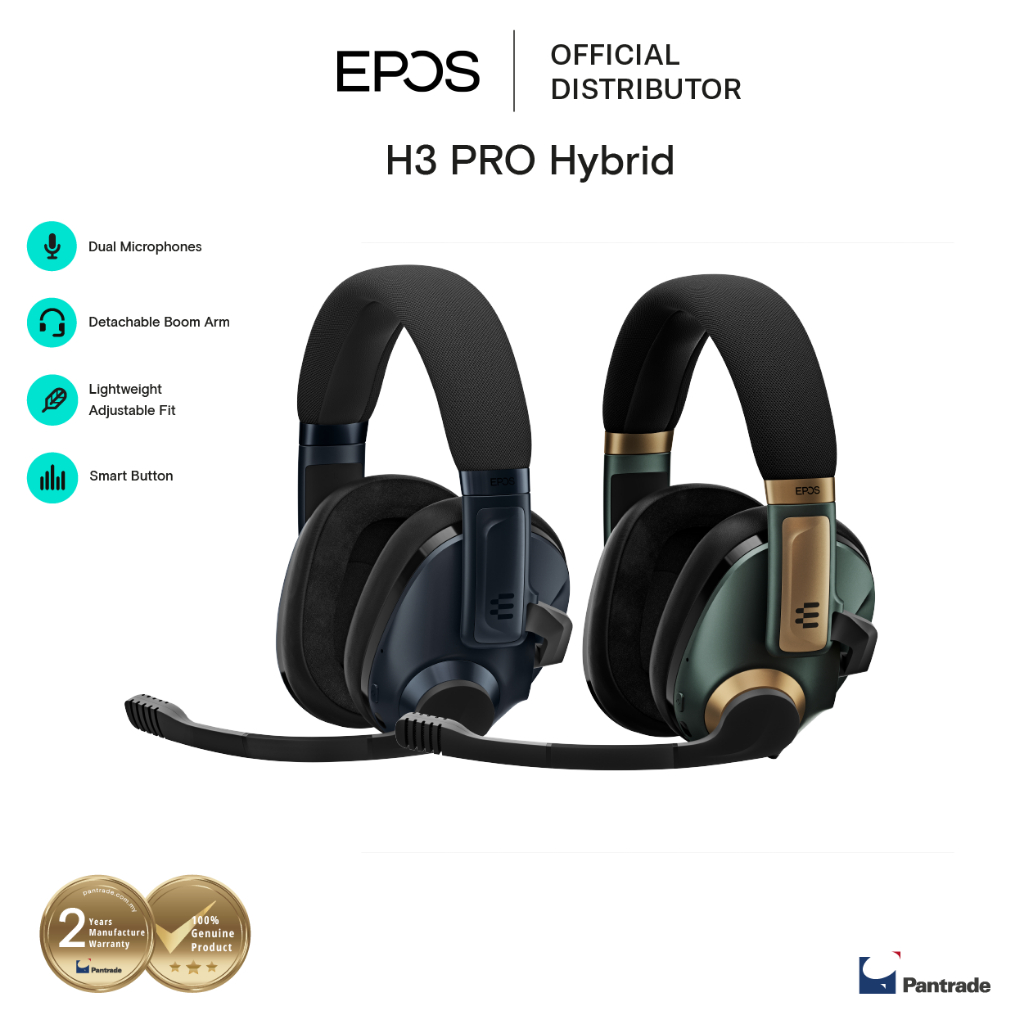 EPOS H3PRO Hybrid Wireless Closed Acoustic Gaming Headset | Shopee Malaysia