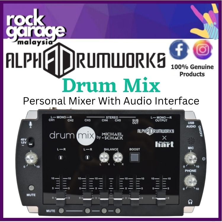 Alpha Drumworks Drum Mix / Personal Mixer With Audio Interface | Shopee ...