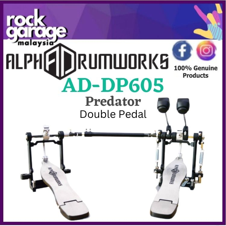 Alpha Drumworks AD-DP605 Predator Double Pedal ( ADDP605 AD DP605 ...