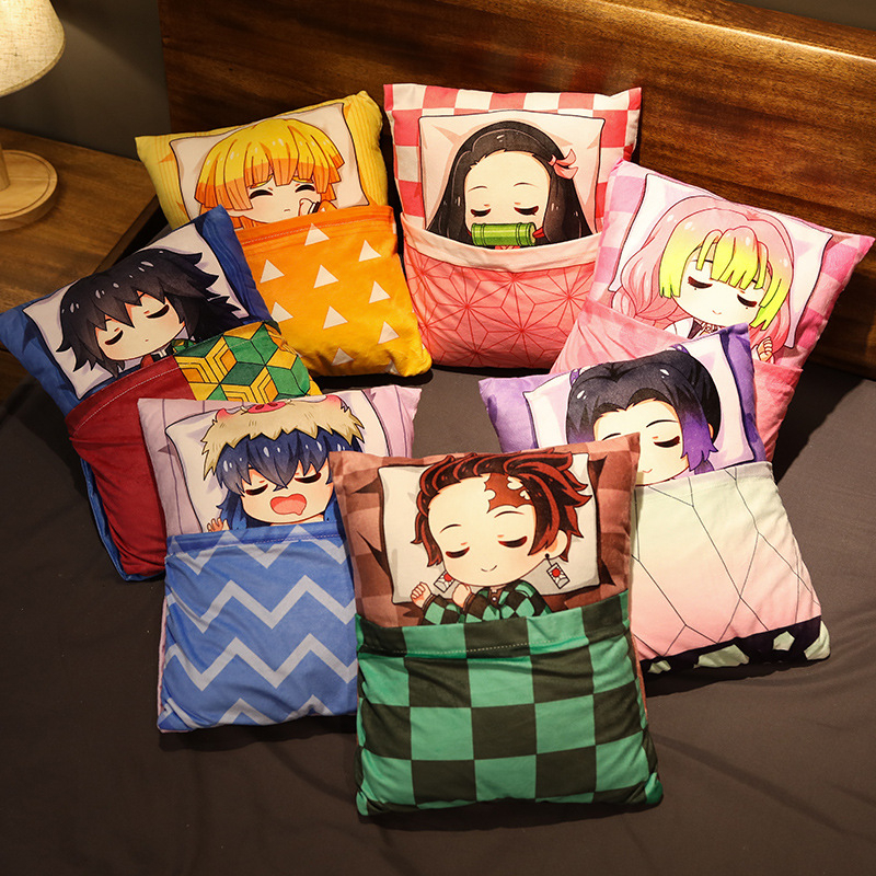 Demon Slayer Anime Tanjiro Nezuko Zenitsu Plush Pillow Doll Demon ...