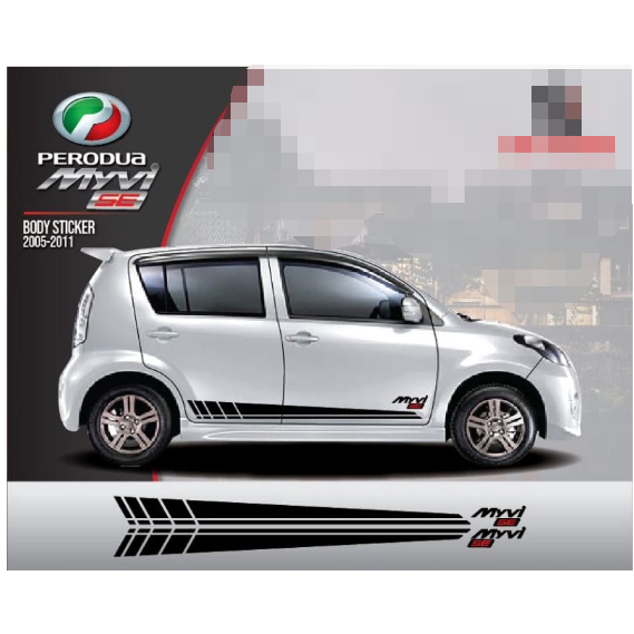 PERODUA MYVI SE CAR BODY STICKER | Shopee Malaysia