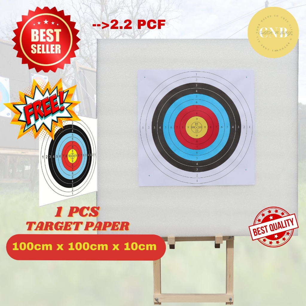 Archery PE FOAM ( 100 x 100 x 10cm ) archery target target shooting ...