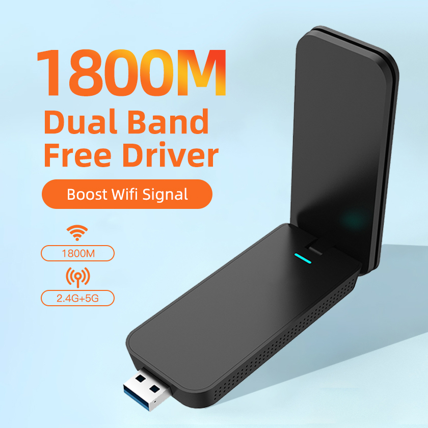 USB WiFi 6 Adapter, Wireless USB Adapter, AX1800 USB3.0 Dual Band 2 ...