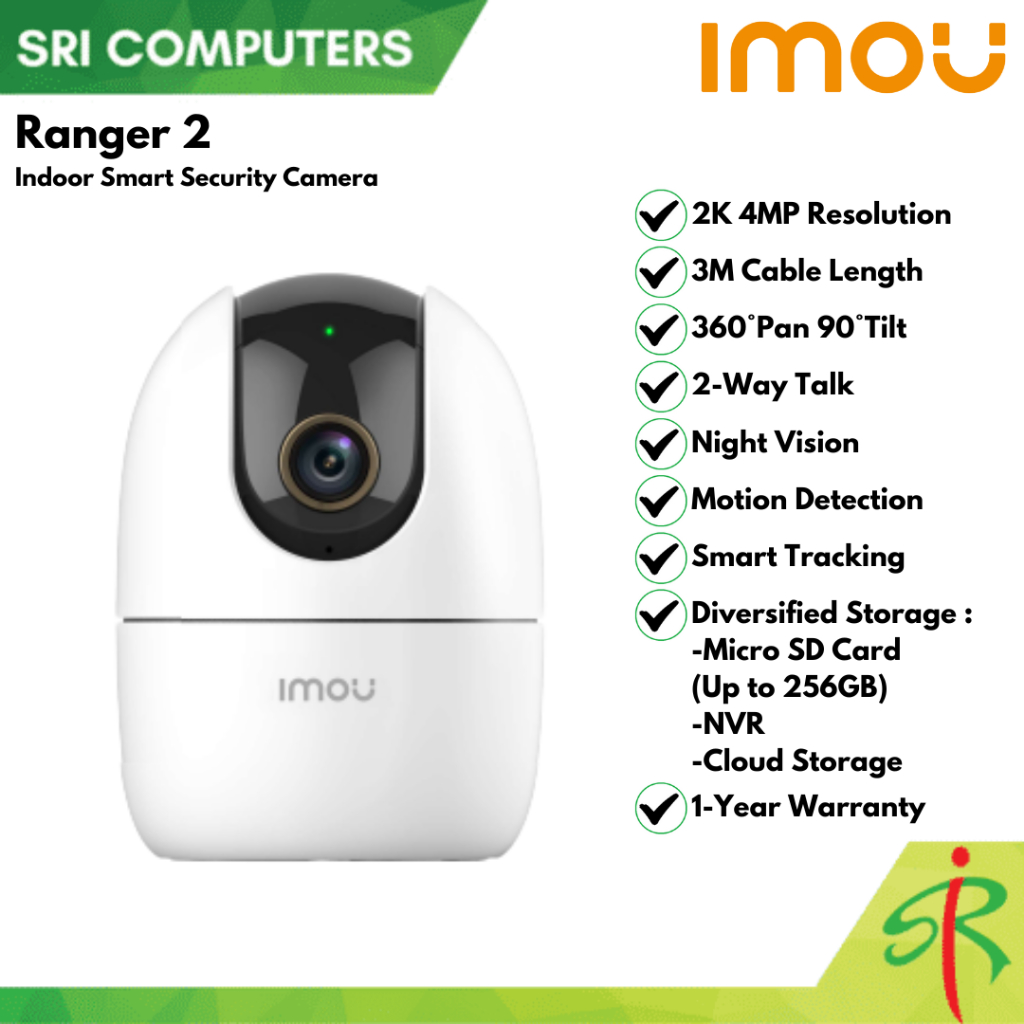 [1-YEAR WARRANTY] Imou Ranger 2 4MP Indoor Smart Security Camera (IPC ...
