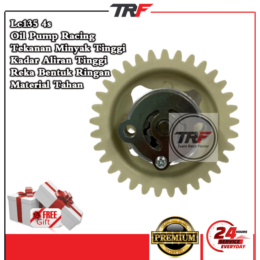 TRF Oil Pump Lc135 4s Racing Pump Oil Lc 135 4speed Oil Pamp Lc135 4 speed Pump Minyak Yamaha ...