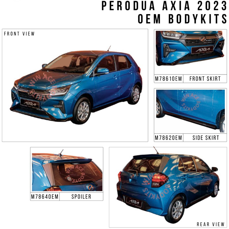 Perodua Axia 2023 2024 2025 Gear up RS FILEWAR bodykit body kit front ...