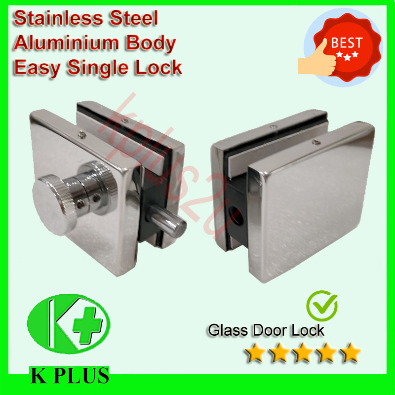 Glass Door Lock Glass Panel Lock Single Rod Kunci Pintu Kaca Shower Door Lock Shower Screen ...