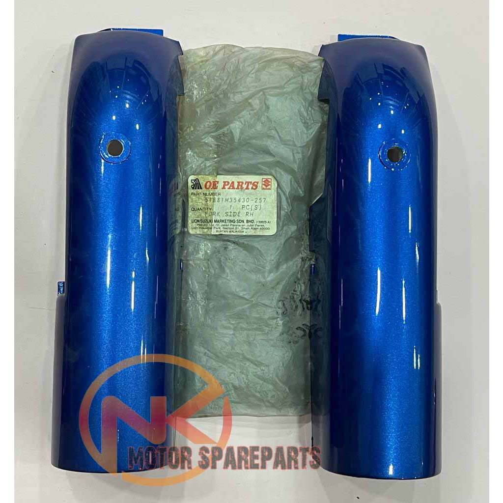 Suzuki Rc100 Fork Cover set LH/RH (2pcs) 257 Blue 100% original Suzuki ...