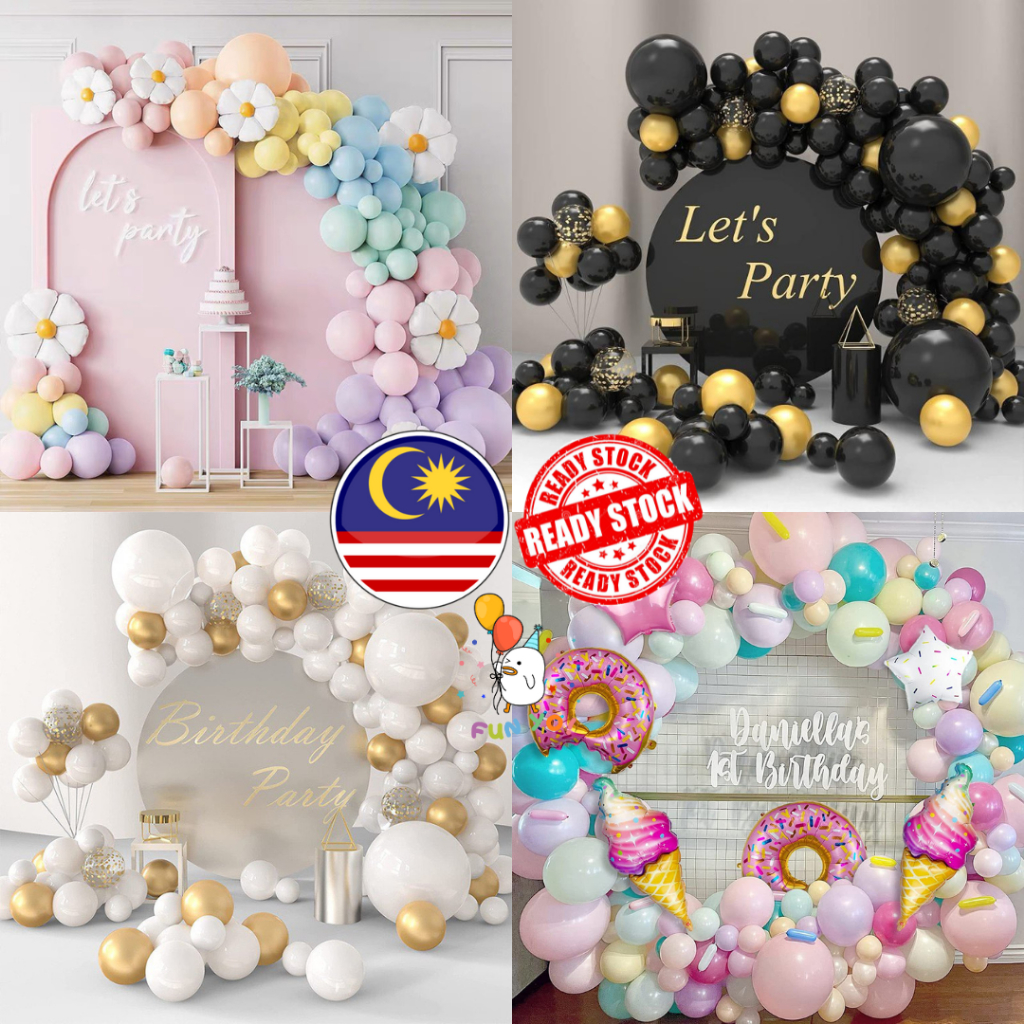 Birthday Party Balloon Set Decoration Chain Link Set Arch Gender Reveal ...