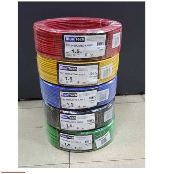 BLUE TECH 1.5MM 2.5MM PVC CABLE WITH SIRIM APPROVED- Black/Green/Red ...
