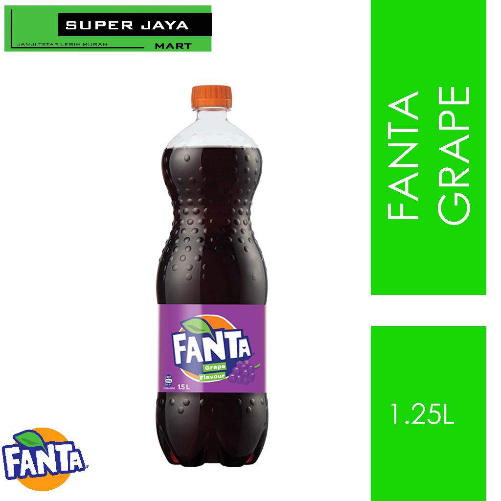 Fanta Carbonated Drinks Grape/Orange/Strawberry/Cream Soda/Lychee 1.25L | Shopee Malaysia