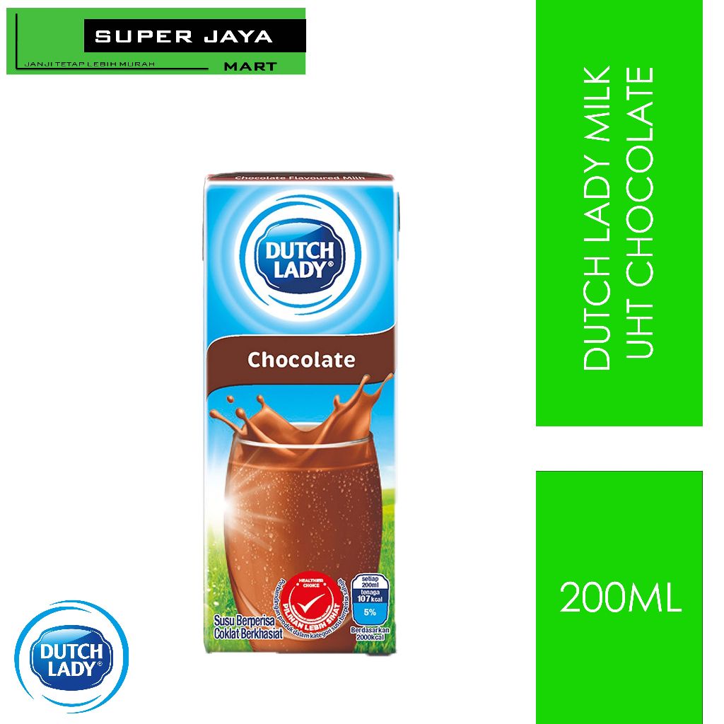 Dutch Lady UHT milk 200ML Chocolate/Full cream/Low fat milk | Shopee ...