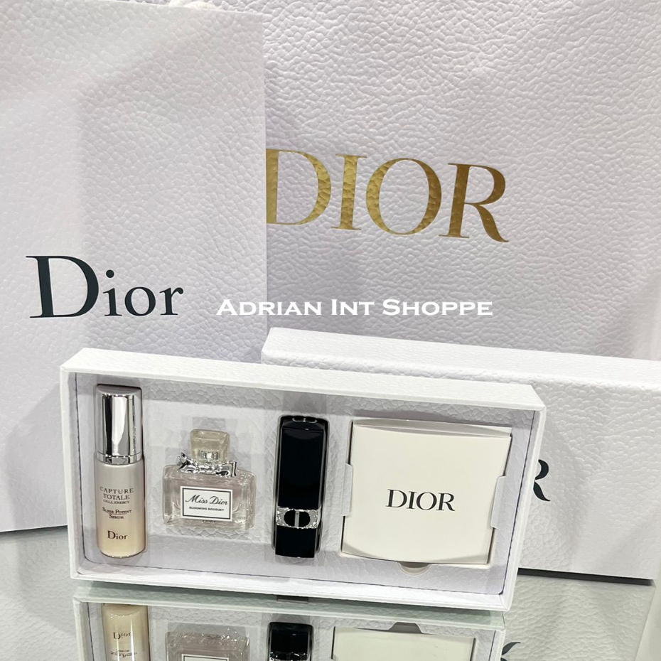 Authentic Dior Mini Gift Set (Serum 7ml + Miss Dior Blooming Bouquet Eau De Toilette 5ml + Mini ...