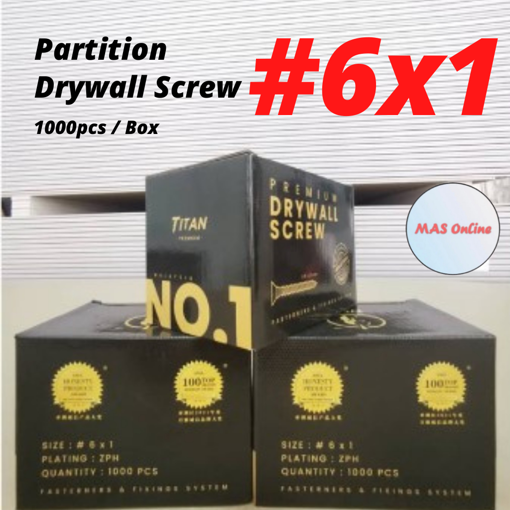 (1000pcs) Quality Dry Wall Screw Driving Counter Sunk Flat Head Drywall ...