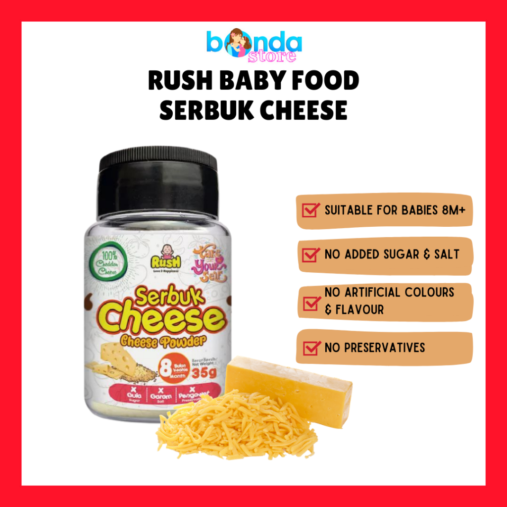 RUSH BABY SERBUK CHEESE 35G 8M+ SEASONING CHEESE POWDER | Shopee Malaysia