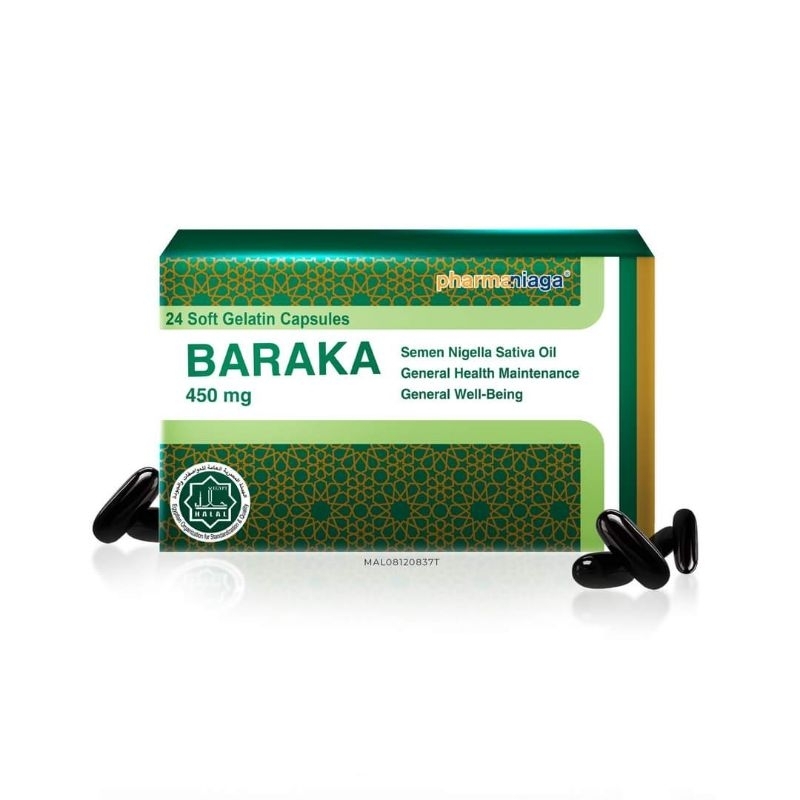 BARAKA Habbatus Sauda Black Seeds Capsules Makanan Sunnah 12's/24's ...