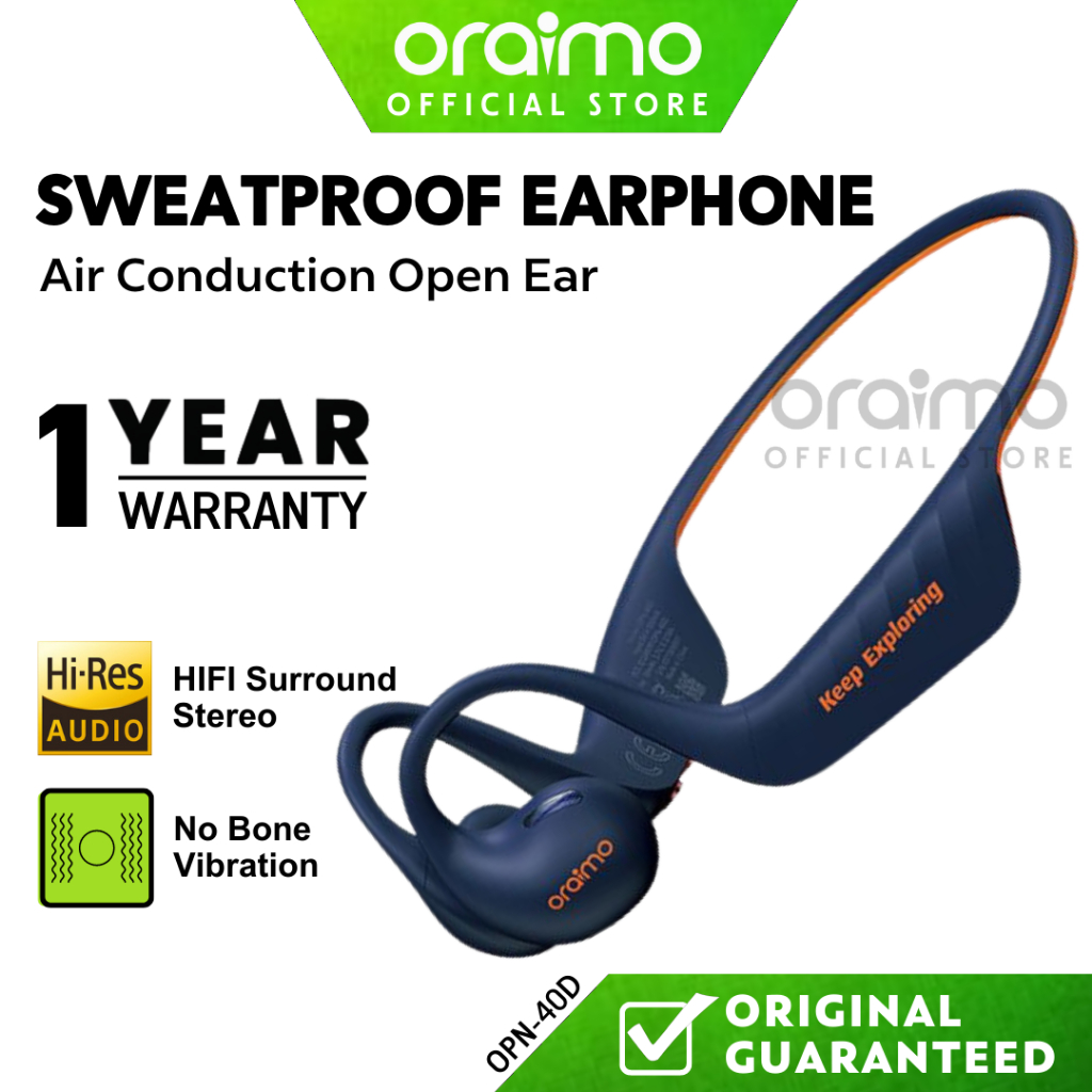 ORAIMO Air Conduction Waterproof IPX5 Wireless Earbuds For Workout Hifi ...