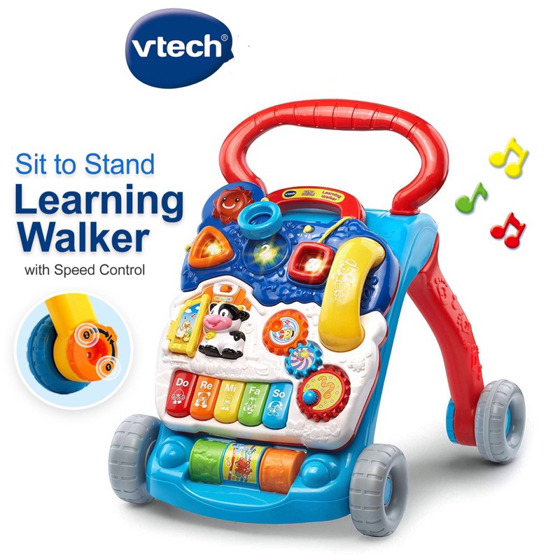 VTech Sit To Stand Learning Walker Baby Walker Speed Control Boys Girls ...