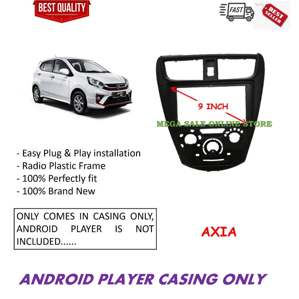 PERODUA AXIA 2014 - 2022 9 INCH ANDROID PLAYER CASING | Shopee Malaysia