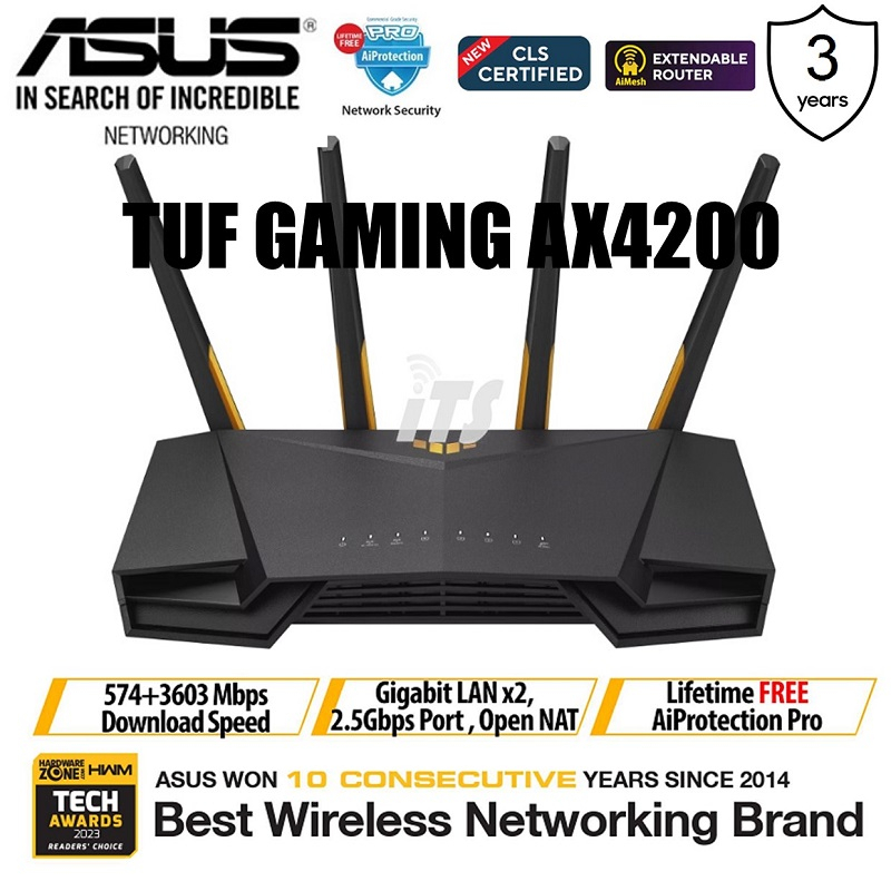 ASUS TUF Gaming AX4200 Dual Band WiFi 6 Gaming Router (TUF-AX4200 ...