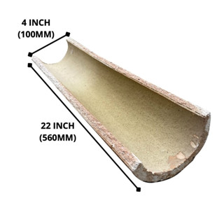 [1 PC] 4" / 6" / 9" / 12" Half Round Clay Drain Drainage Channel ...