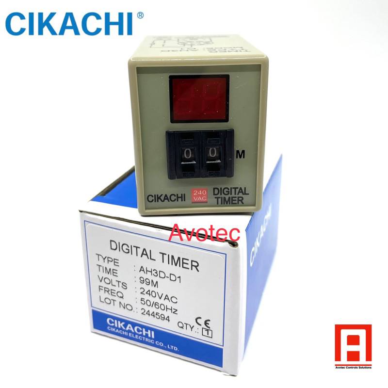 CIKACHI (CKC) AH3D-D1 99min 2digit Digital Timer - Single Contact (1min ...