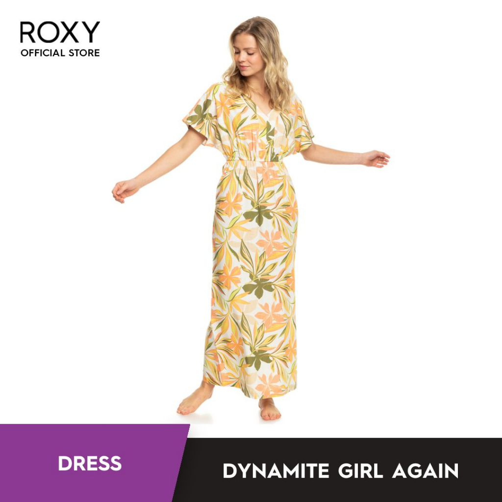 Roxy Women Dynamite Girl Again Ankle Length Dress - Snow White | Shopee Malaysia