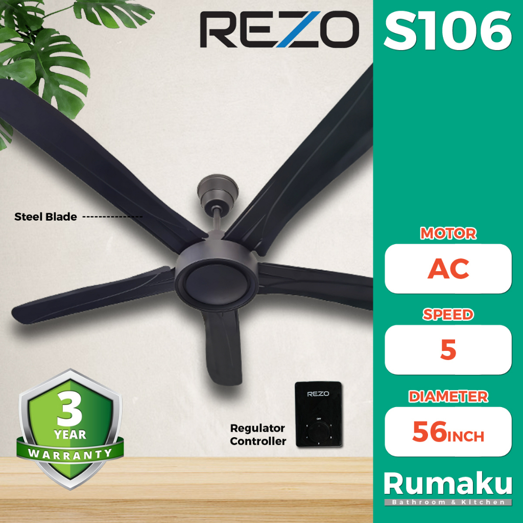 REZO Ventus MY56/5B / S106 / S306 Home Remote / Regulator Ceiling Fan ...