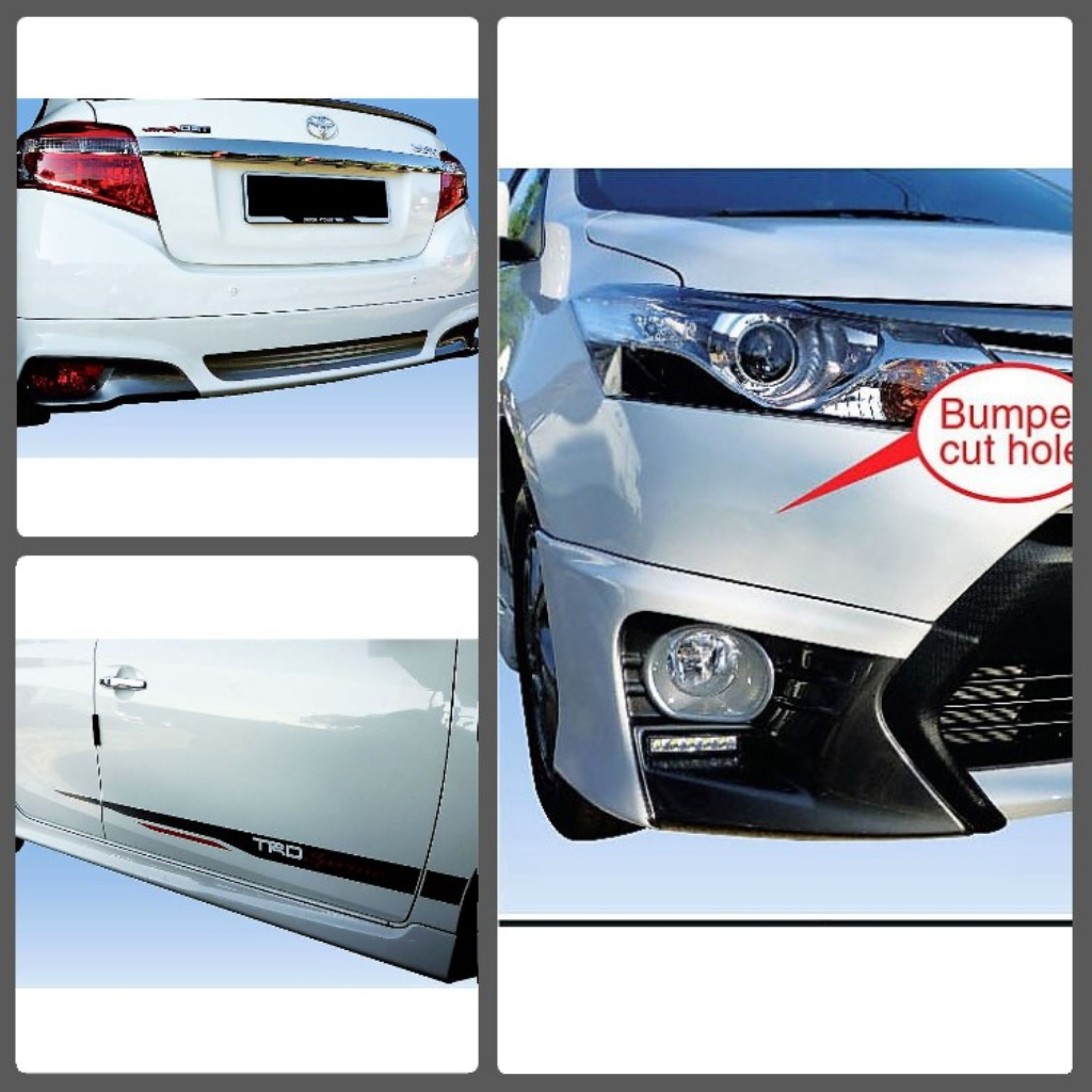 Toyota Vios 3rd Generation 2013 TRD Sportivo Skirting Body Kit PU Ready ...